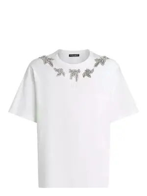 Dolce & Gabbana Crystal-embellished T-shirt - White