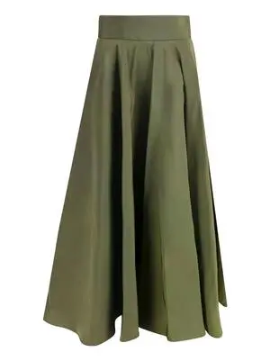 SARA ROKA High-waisted Flared Skirt - Green