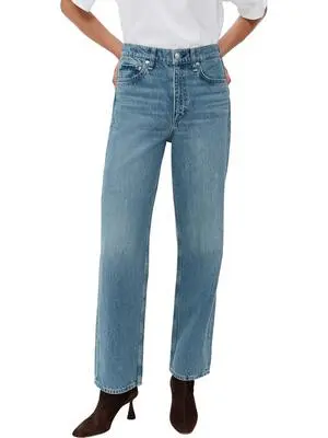 RAG & BONE Shea High-Rise Straight Ankle Jeans