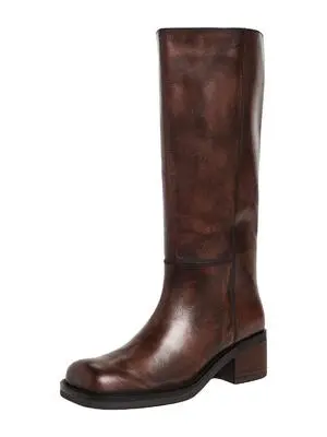 Free People Dana Distressed Boots - Cognac