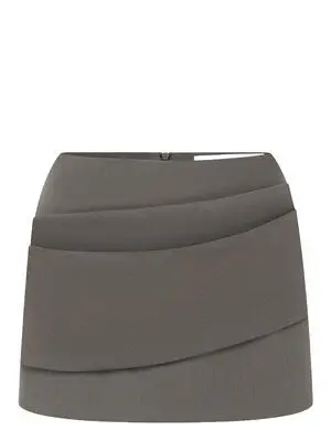 Alex Perry Low Rise Mini Skirt - Grey