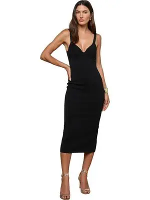 L'Agence Jimena Knit Dress - Black