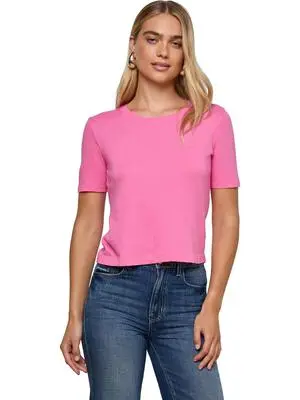 L'Agence Stormy Cotton T-shirt - Pinktober