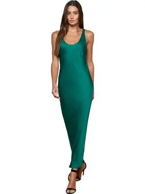L'Agence Akiya Maxi Dress - Bottle Green