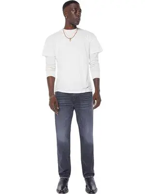 MOTHER The Bronco Straight-leg Jeans - Black