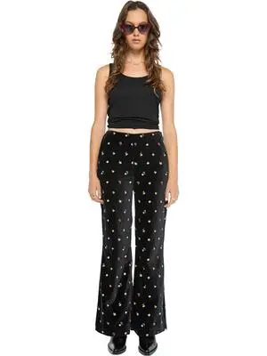 Alix Of Bohemia Charlie Pants Onyx Bouquet - Black