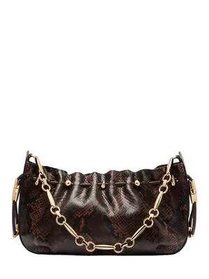 Zimmermann Halcyon Snake-effect Leather Shoulder Bag - Brown