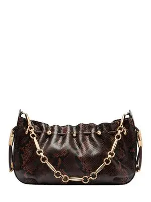 Zimmermann Halcyon Snake-effect Leather Shoulder Bag - Brown