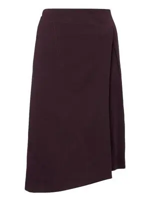 Victoria Beckham Wrap Midi Skirt - Burgundy