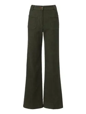 VICTORIA BECKHAM Alina Mid-Rise Corduroy Flared Jeans