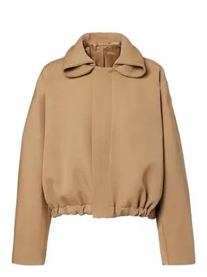 Victoria Beckham Oversized Virgin Wool Jacket - Beige