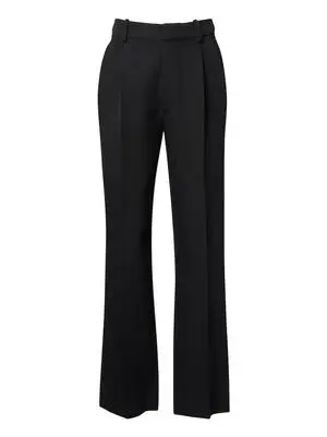 Victoria Beckham High-rise Virgin Wool Straight Pants - Black
