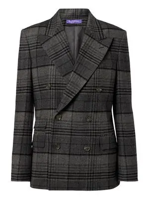 Ralph Lauren Kent Checked Double-breasted Wool Jacket - Grey