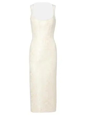 MARKARIAN Numa Velvet Midi Dress - Yellow