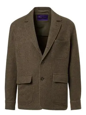 Ralph Lauren Purple Label Cashmere And Wool Twill Coat - Green