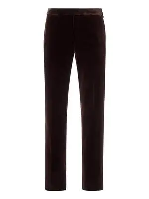 Ralph Lauren Purple Label Gregory Cotton Velvet Suit Trousers - Brown