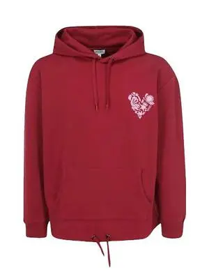 Kenzo Valentine's Day Heart Logo Hoodie - Burgundy