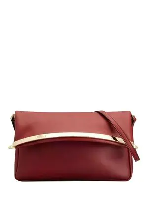 TOD'S Leather Clutch With Detachable Strap - Red