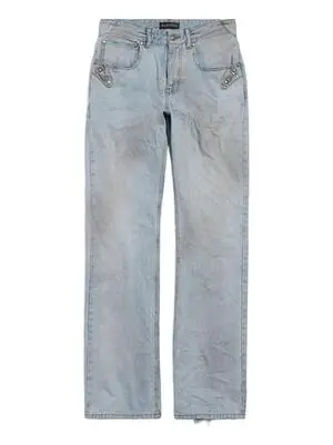 Balenciaga City Straight Leg Jeans - Blue