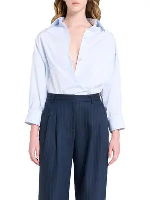TWP Earl Asymmetric Button-up Shirt - Plein Air