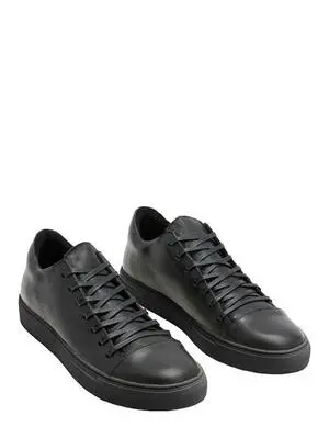 John Varvatos Reed Low Top Leather Sneakers - Black