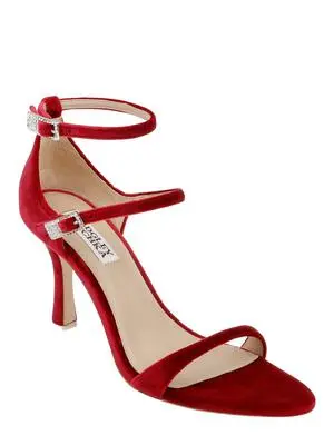 Badgley Mischka Valencia Ankle Strap Sandal - Red Velvet