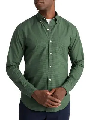 Bonobos Everyday Slim Fit Microcheck Stretch Cotton Button-down Shirt - Fren Check Green