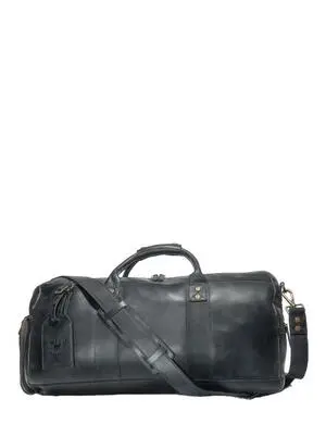 Will Leather Goods Atticus Leather Duffle Bag - Black