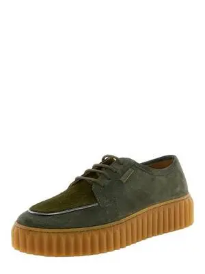 VOILE BLANCHE Londoner Calf Hair Platform Derby - Green