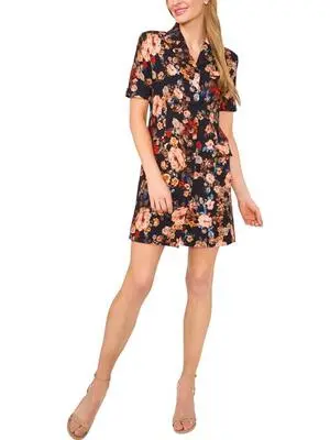 Ted Baker London Tailored Floral Shirtdress - Rich Black