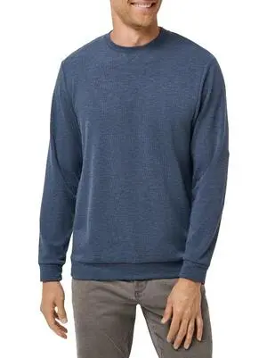 Travis Mathew Cloud Long Sleeve T-shirt - Heather Navy