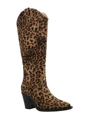 Mia Western Boot - Leopard Pr