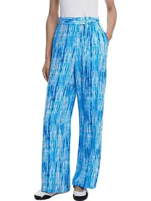 Desigual Tie Dye Wide Leg Pants - Blue