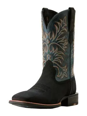 Ariat Cowboy Boot - Black Suede/dirty Denim