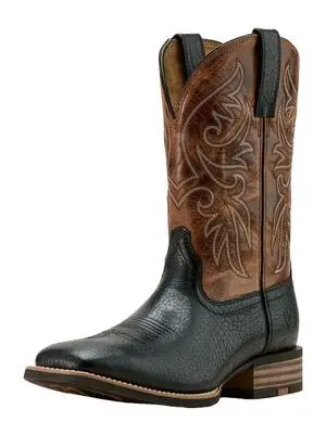 Ariat Slingshot Wide Square Toe Cowboy Boot - Black Adobe/dark Tan
