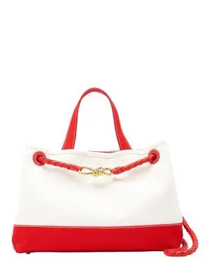 Bottega Veneta Andiamo Canvas Tote Bag - Red
