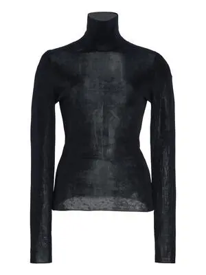 Carolina Herrera Fine-Knit Turtleneck Sweater Black
