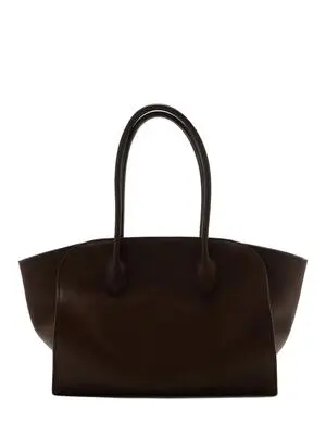 THE ROW Marlo 12 Leather Tote Bag - Brown