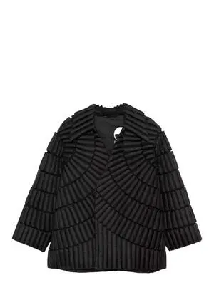 RAXXY Quilted V-neck Jacket - Black