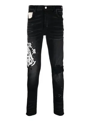 Amiri X Wes Lang Reaper Logo Jean - Black