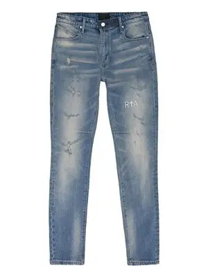 RtA Light Wash Distressed Skinny Jeans - Blue