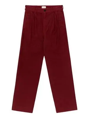 Aimé Leon Dore Garment Dyed Double Pleated Pant - Red