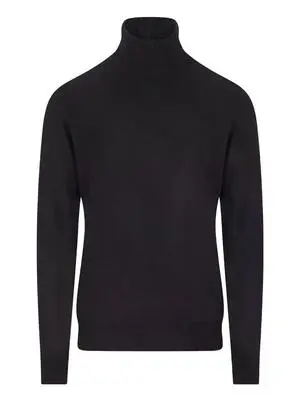Loro Piana Cashmere Roll Neck Jumper - Black