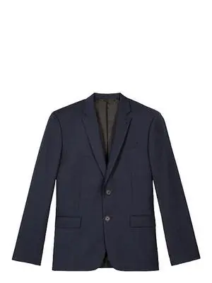 The Kooples Notch-lapel Slim-fit Wool Blazer - Navy