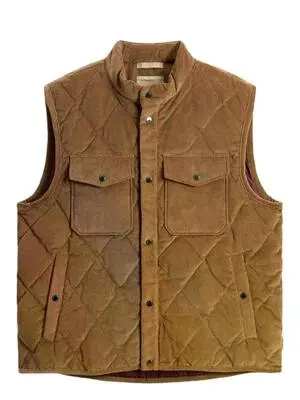 Woolrich Corduroy Quilted Gilet - Brown
