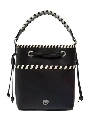 Pinko Braided-trim Bucket Bag - Black