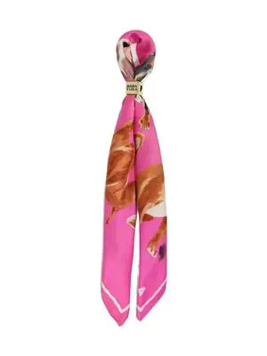 Bimba Y Lola Chihuahua-print Charm Bag With Branded Detail - Pink