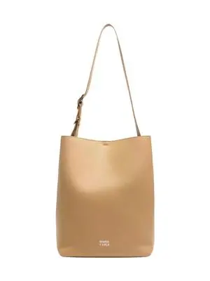 Bimba Y Lola Large Carlino Leather Shoulder Bag - Neutrals