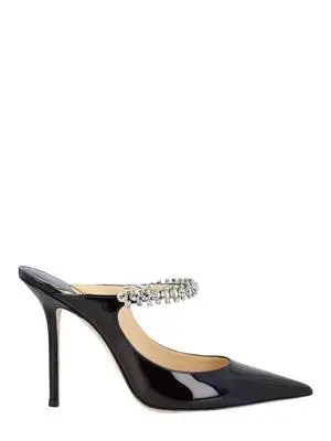 JIMMY CHOO 100mm Bing Crystal-embellished Mules - Black