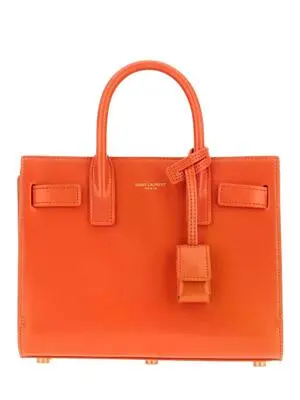 Saint Laurent Leather Top-handle Tote Bag - Orange